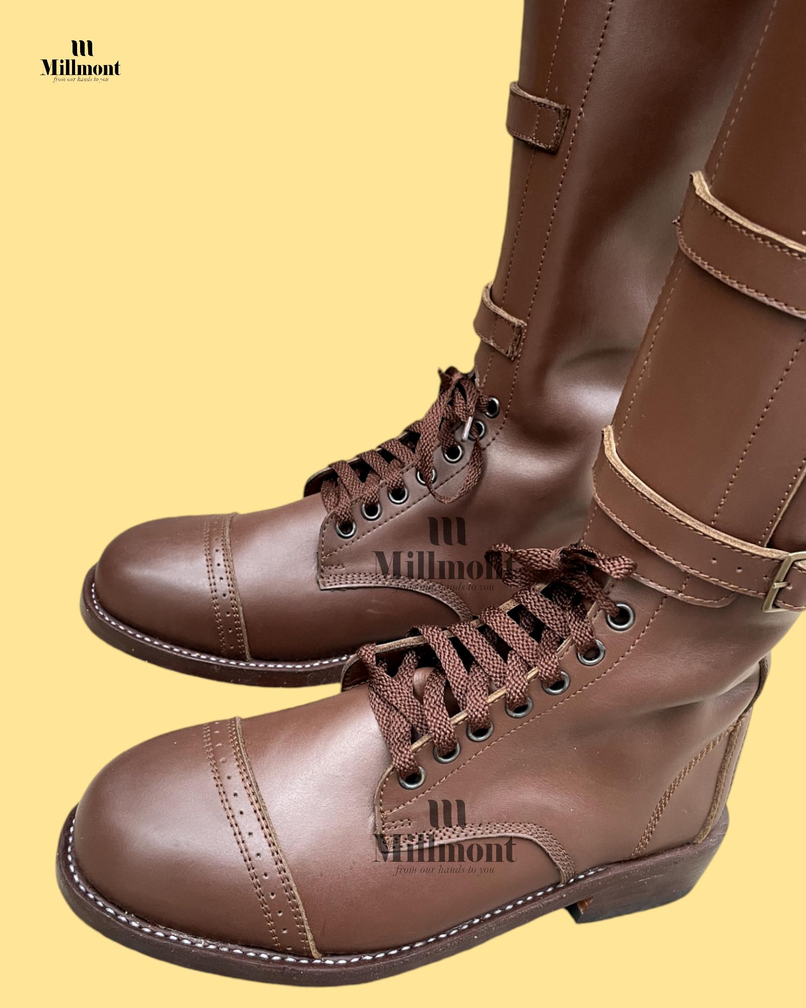 Officer Cavalry Boots Handmade, Patrol Boots for Men, Tanker Leather ...