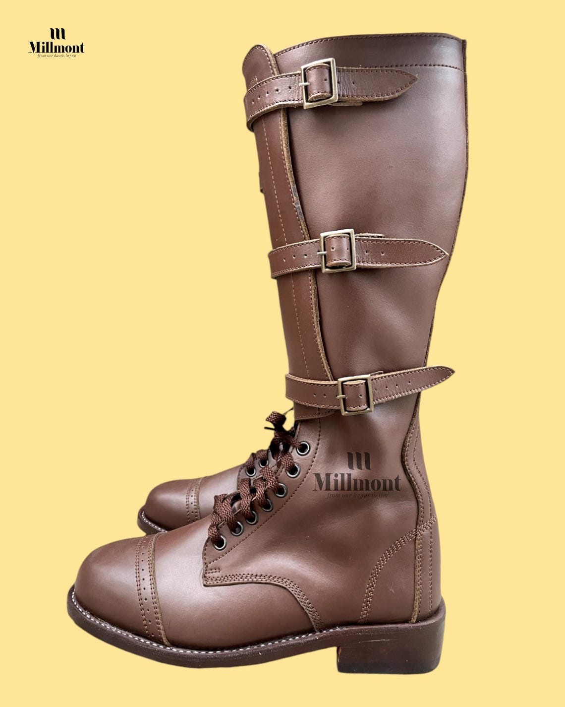 Officer Cavalry Boots Handmade, Patrol Boots for Men, Tanker Leather ...