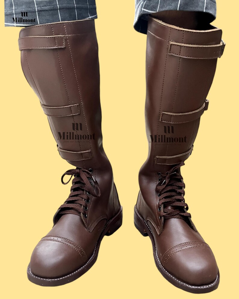 Officer Cavalry Boots Handmade, Patrol Boots for Men, Tanker Leather ...