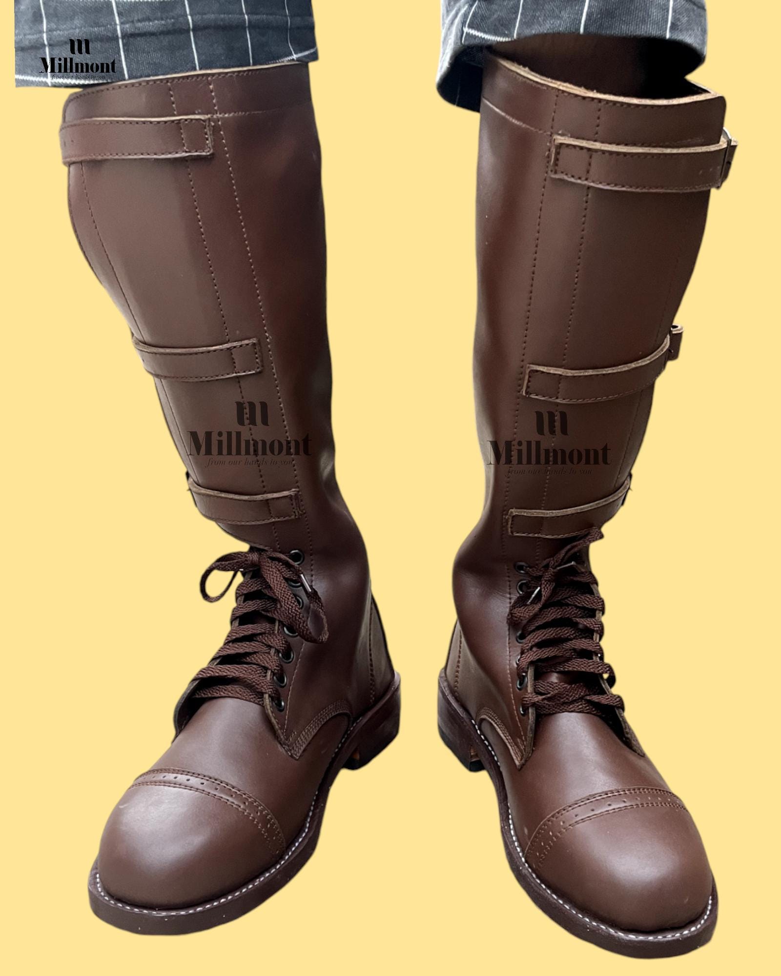 Officer Cavalry Boots Handmade, Patrol Boots for Men, Tanker Leather ...