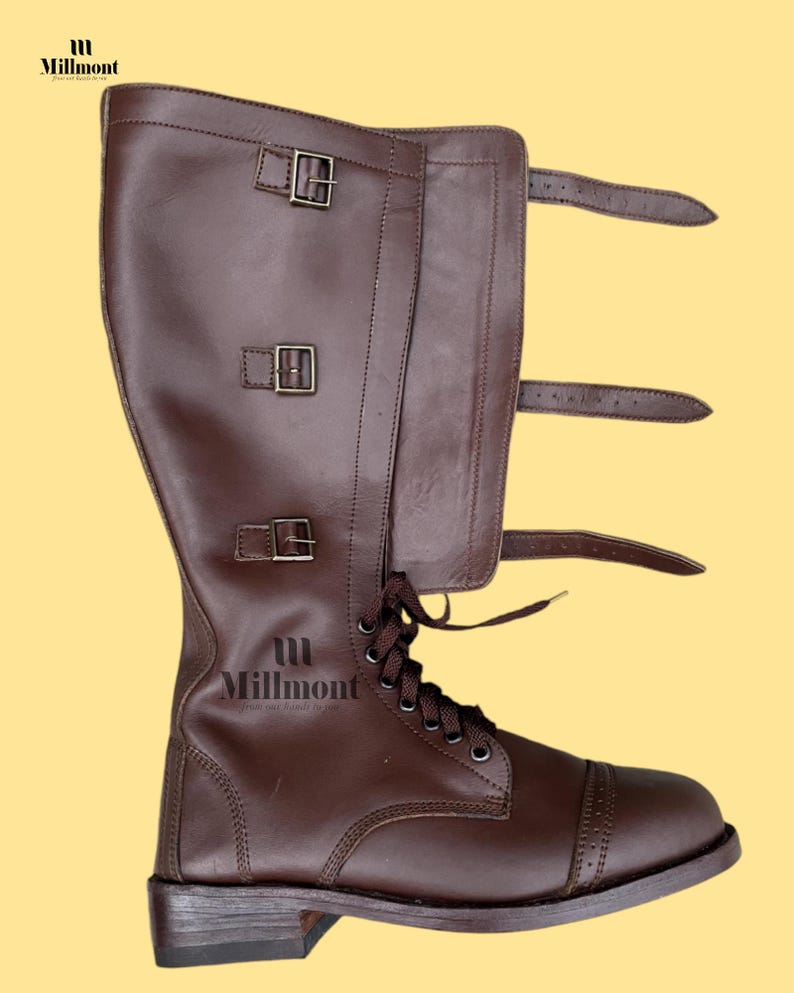 Officer Cavalry Boots Handmade, Patrol Boots for Men, Tanker Leather ...