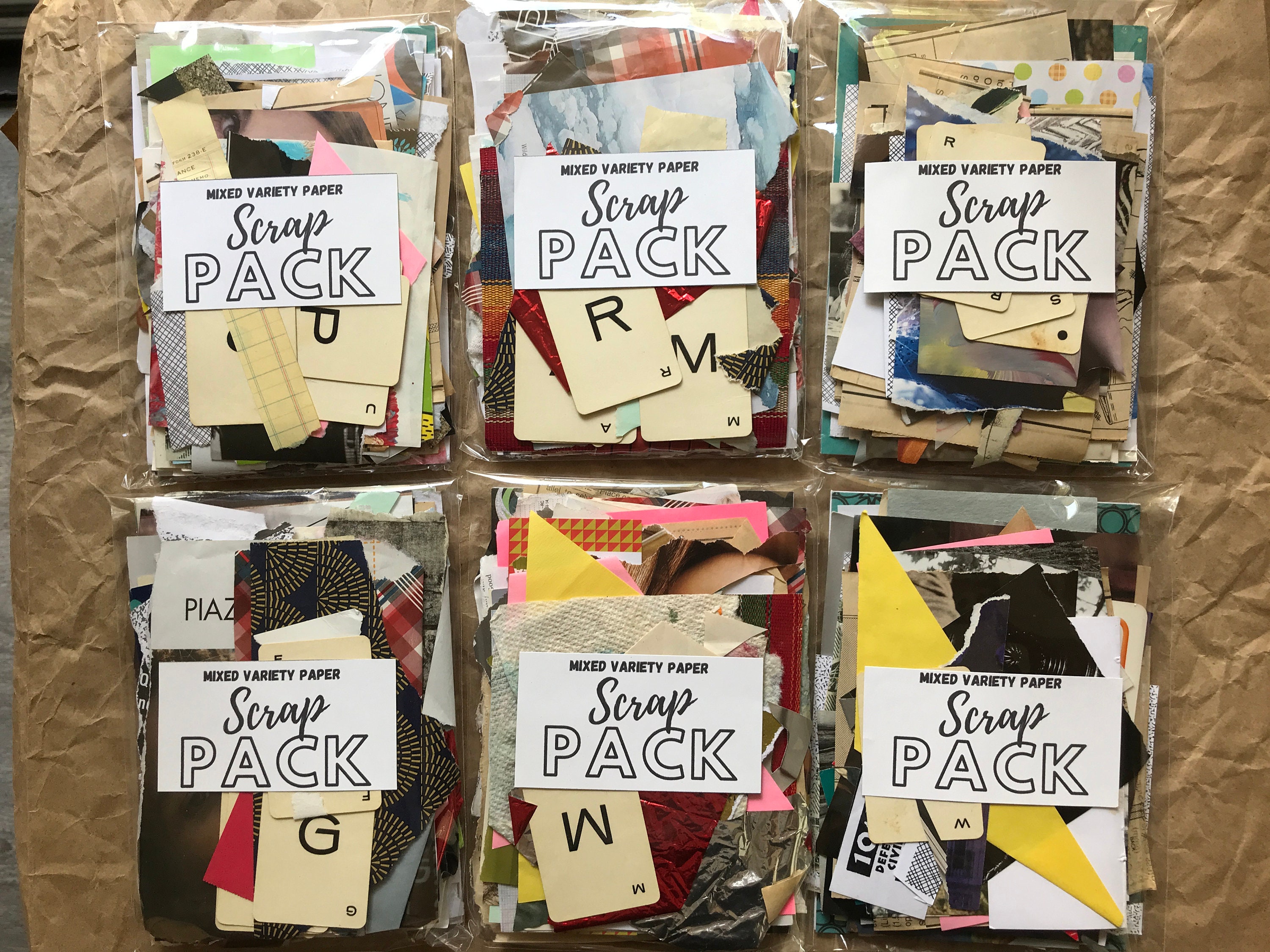 Variety Paper Scrap Pack - Etsy