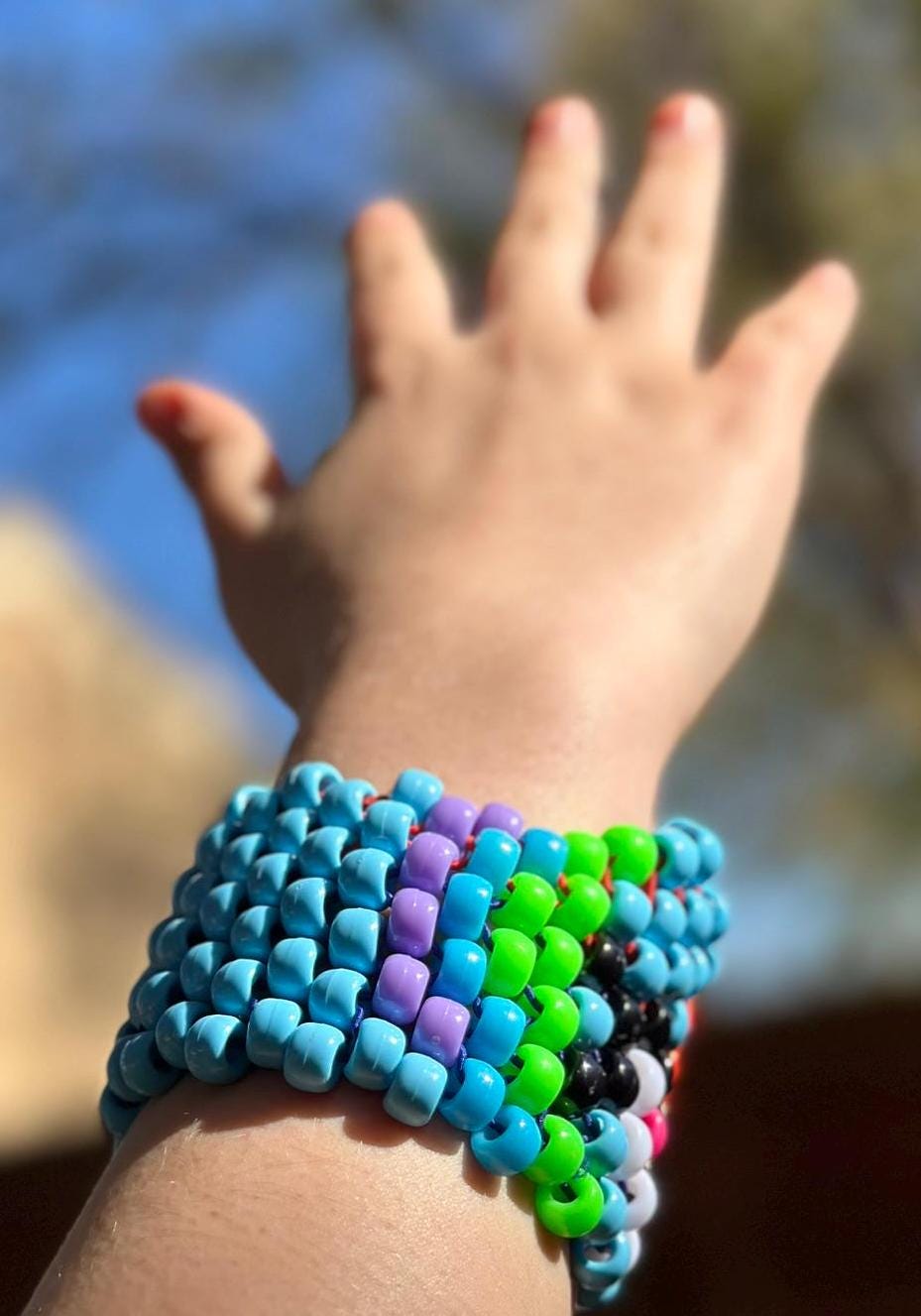 Rainbow Dash Kandi Cuff - Etsy
