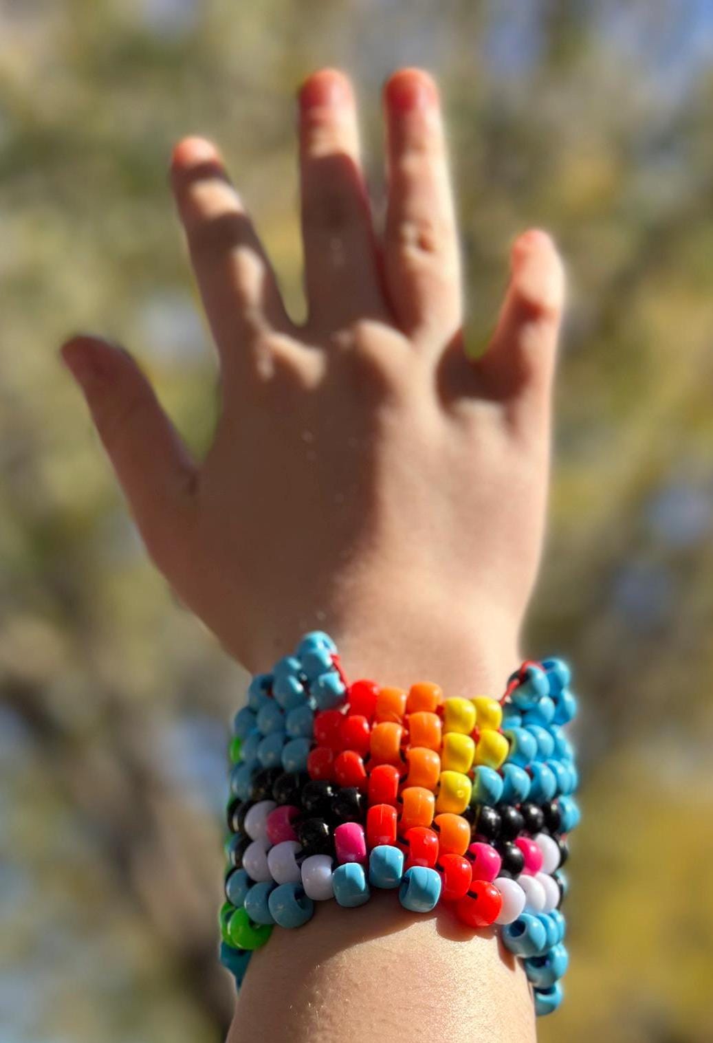 Rainbow Dash Kandi Cuff - Etsy