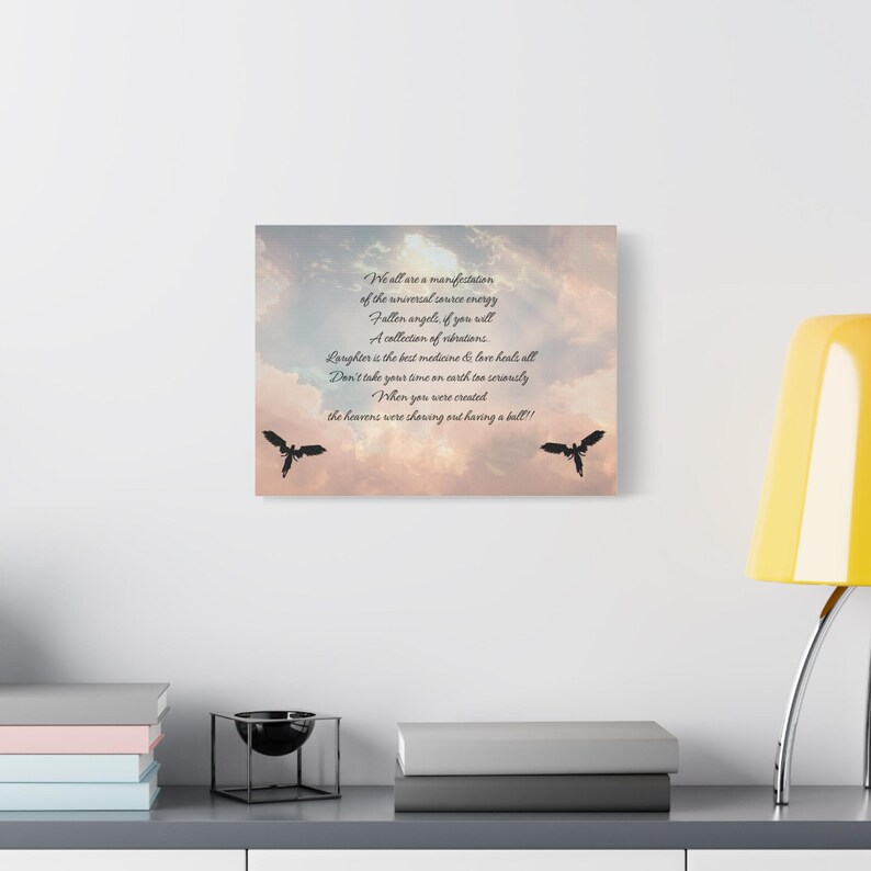 Spiritual Angel Poem Canvas | Inspirational Wall Art With Original ...