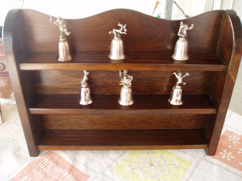 The First Walt Disney Silverplated Bell Collection With Shelf - Etsy