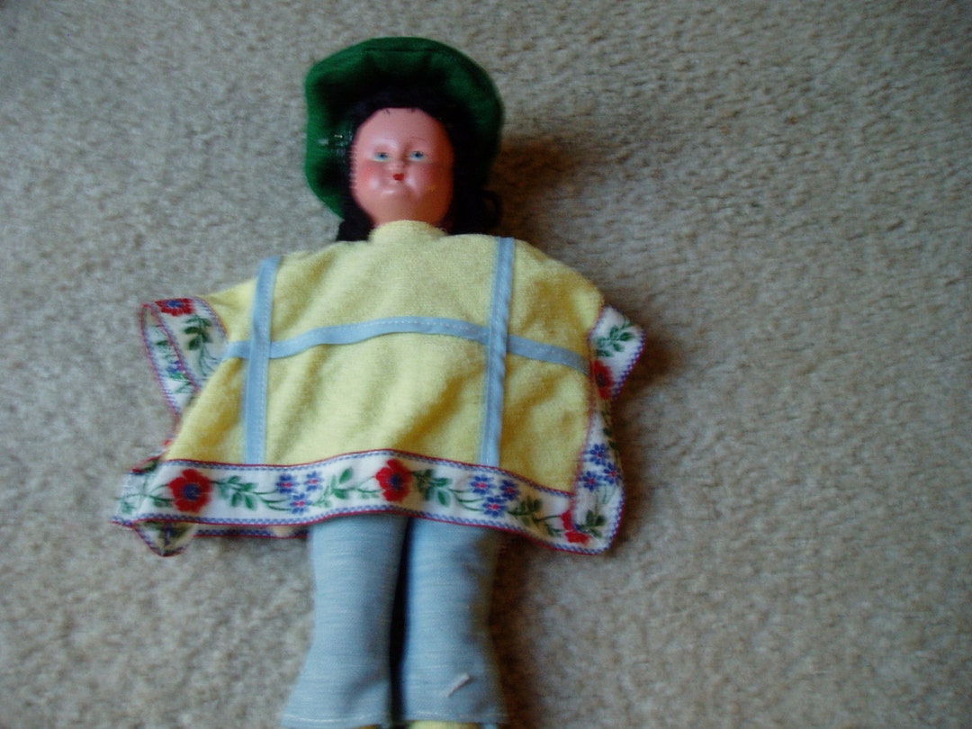 1950s Abran Peruvian Cholos Indian Composition and Cloth Doll - Etsy