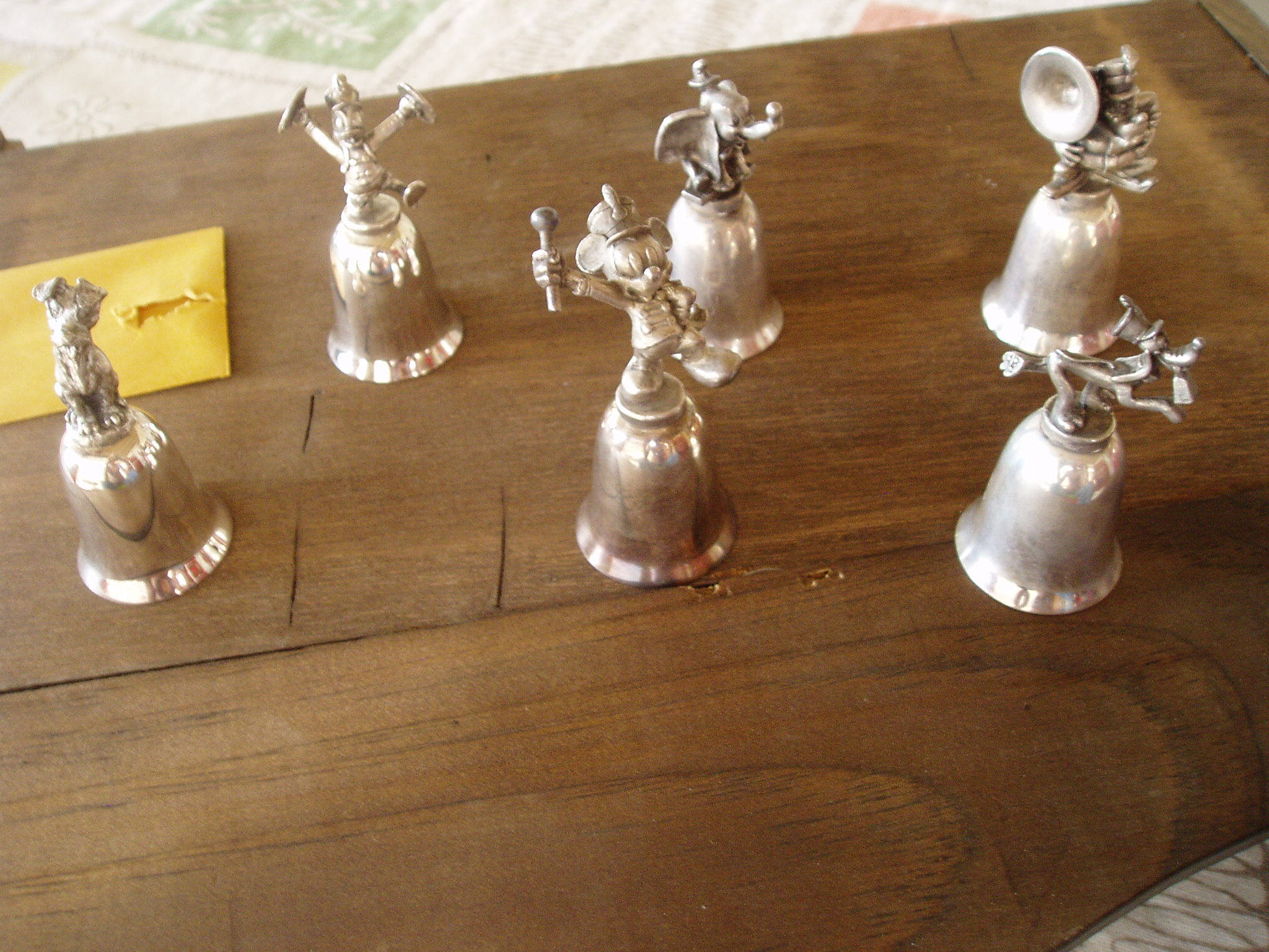 The First Walt Disney Silverplated Bell Collection With Shelf - Etsy