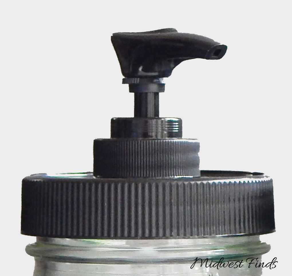 Mason Jar Pump Lid Only Rustproof soap dispenser lid black | Etsy