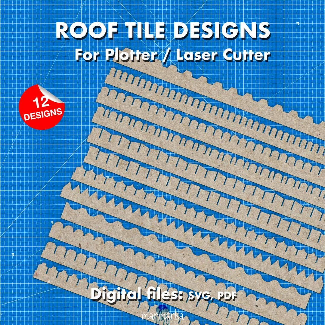 Roof Tiles Set for Plotter or Laser Cut - Etsy
