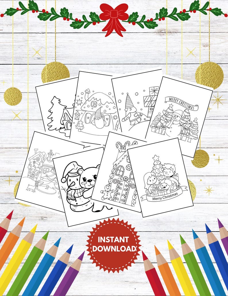 Christmas Coloring Pages for Kids, Christmas Printable, Christmas Games ...