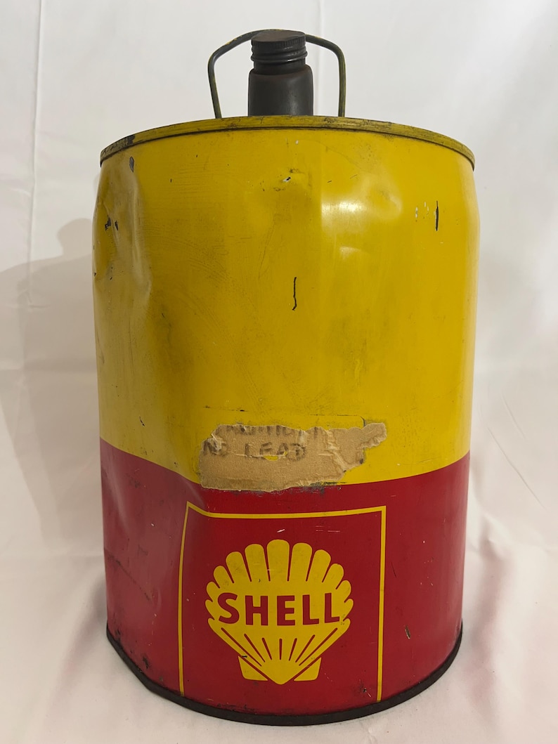Vintage Shell Oil Company 5 Gallon Oil Can 1977 - Etsy