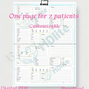 TELE and Med/surg Nurse Report Sheet Digital Easy Use - Etsy