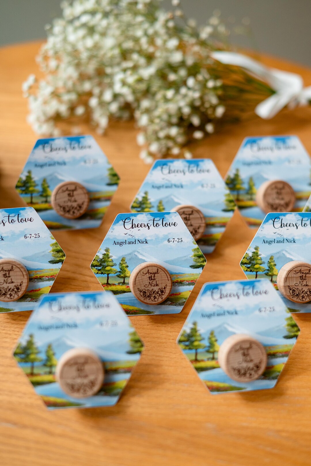 Provence Birthday Party Favors in Bulk, Custom Engraved Wine Bottle ...