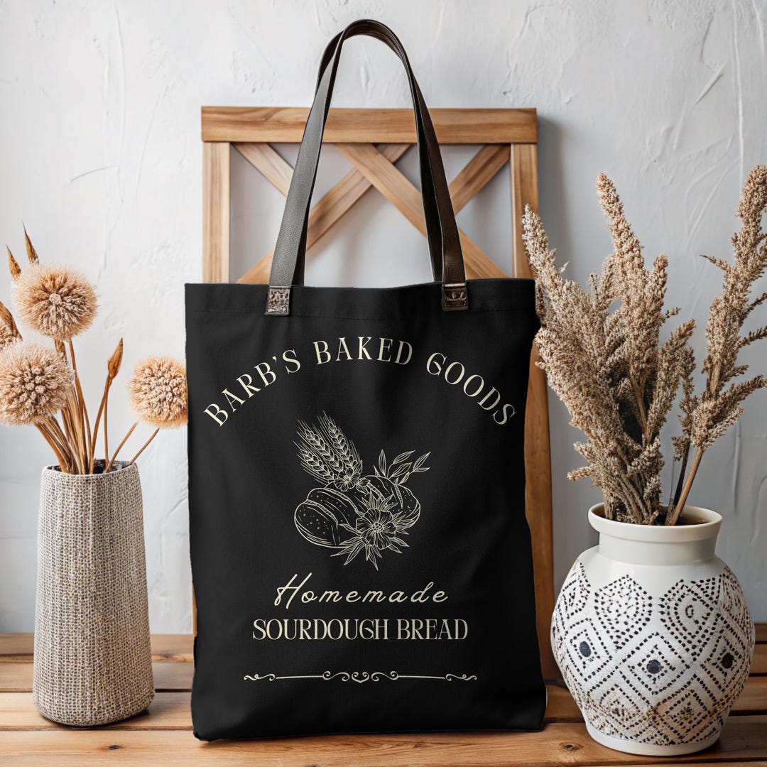 Custom Sourdough Bag, Bread Maker Tote Bag, Personalized Farmers Market ...