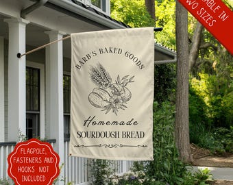 Customizable Sourdough Bread Banner, Homestead Baked Goods Flag ...