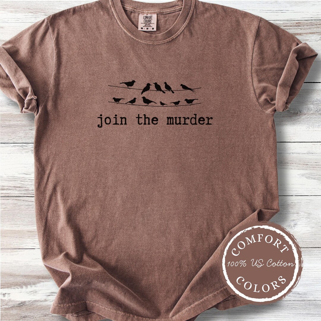 Funny Crow Shirt, Floral Join the Murder T-shirt With Crows, Gothic ...