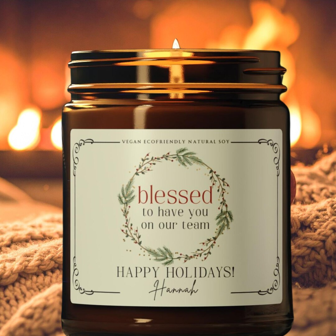Custom Employee Christmas Candle Gift, Best Team Holiday Gift, Bulk ...