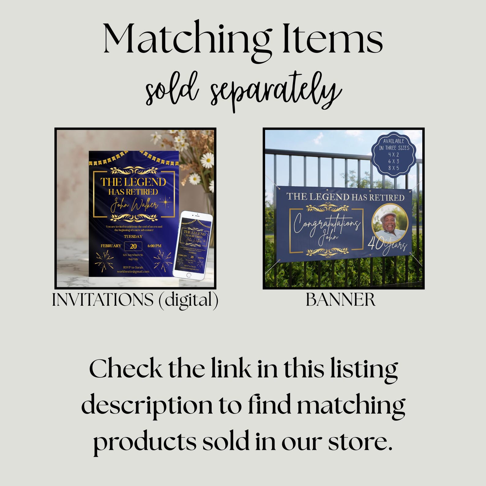 Custom Retirement Celebration Vinyl Banner, Customizable Retirement ...