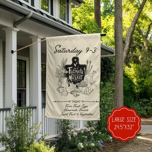 Custom Farmers Market Banner, Personalized Fresh Farming Produce Flag ...