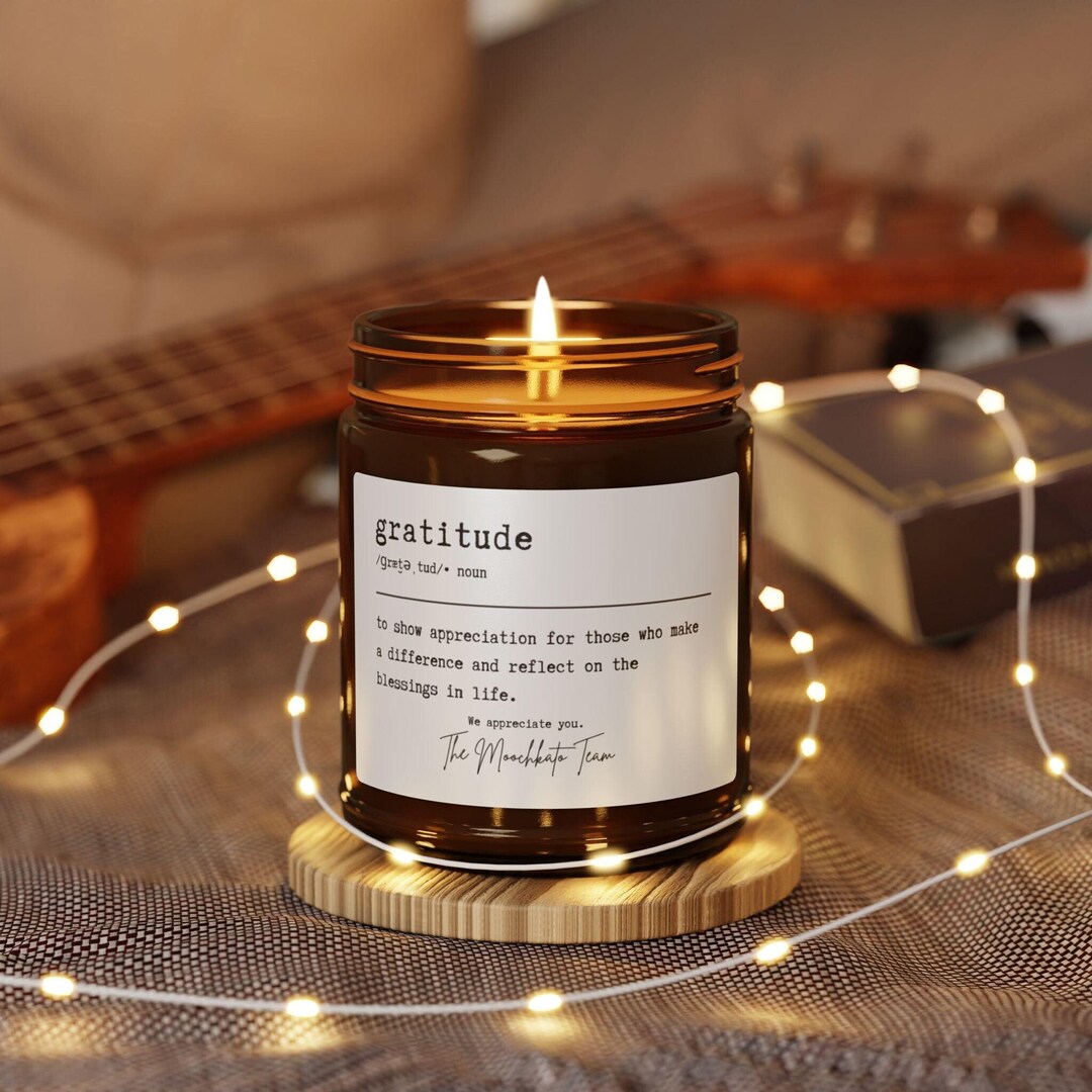 Customizable Gratitude Candle, Client Gift, Corporate Gift, Staff ...