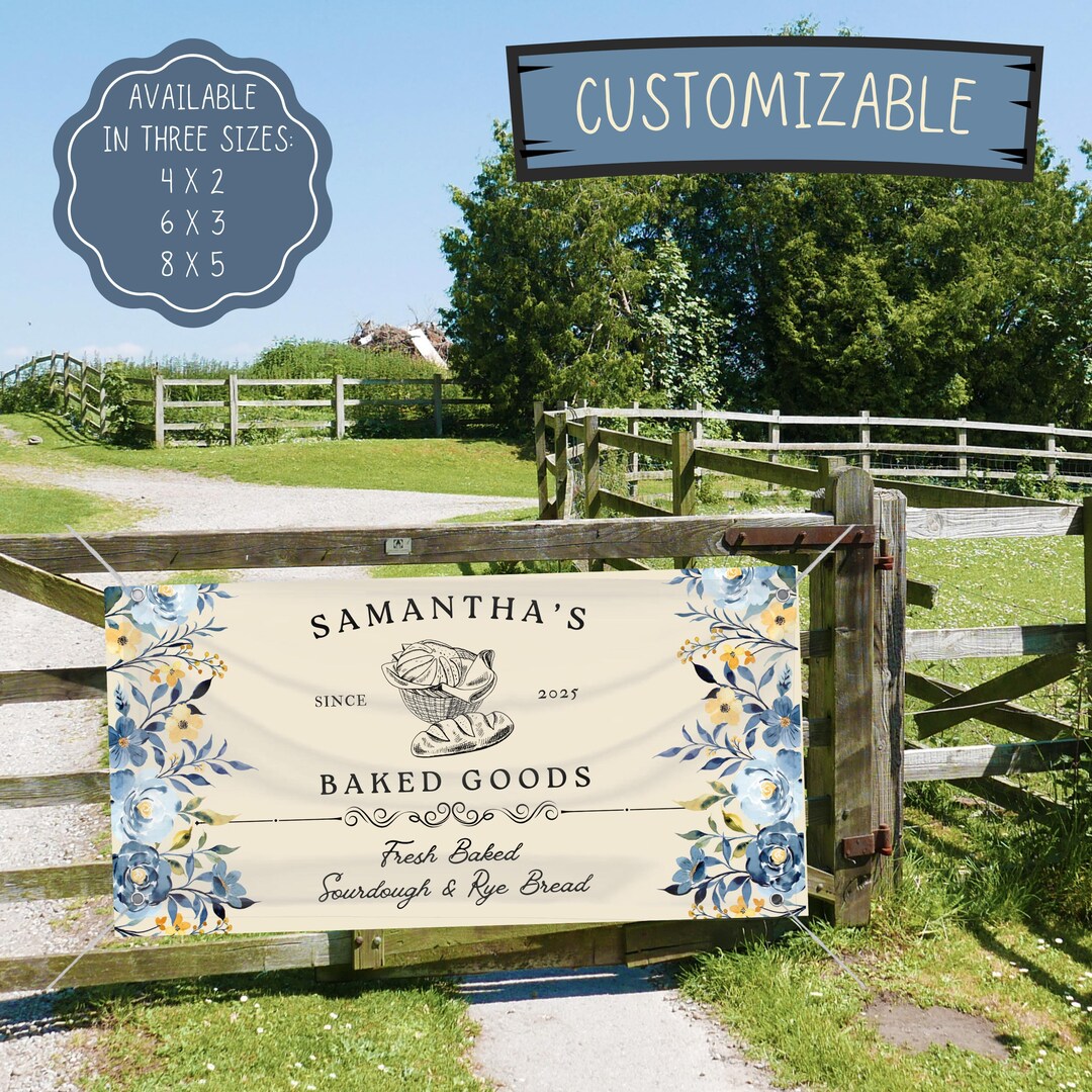 Custom Sourdough Vinyl Banner, Bread Farm Stand Banner, Fresh Baked ...