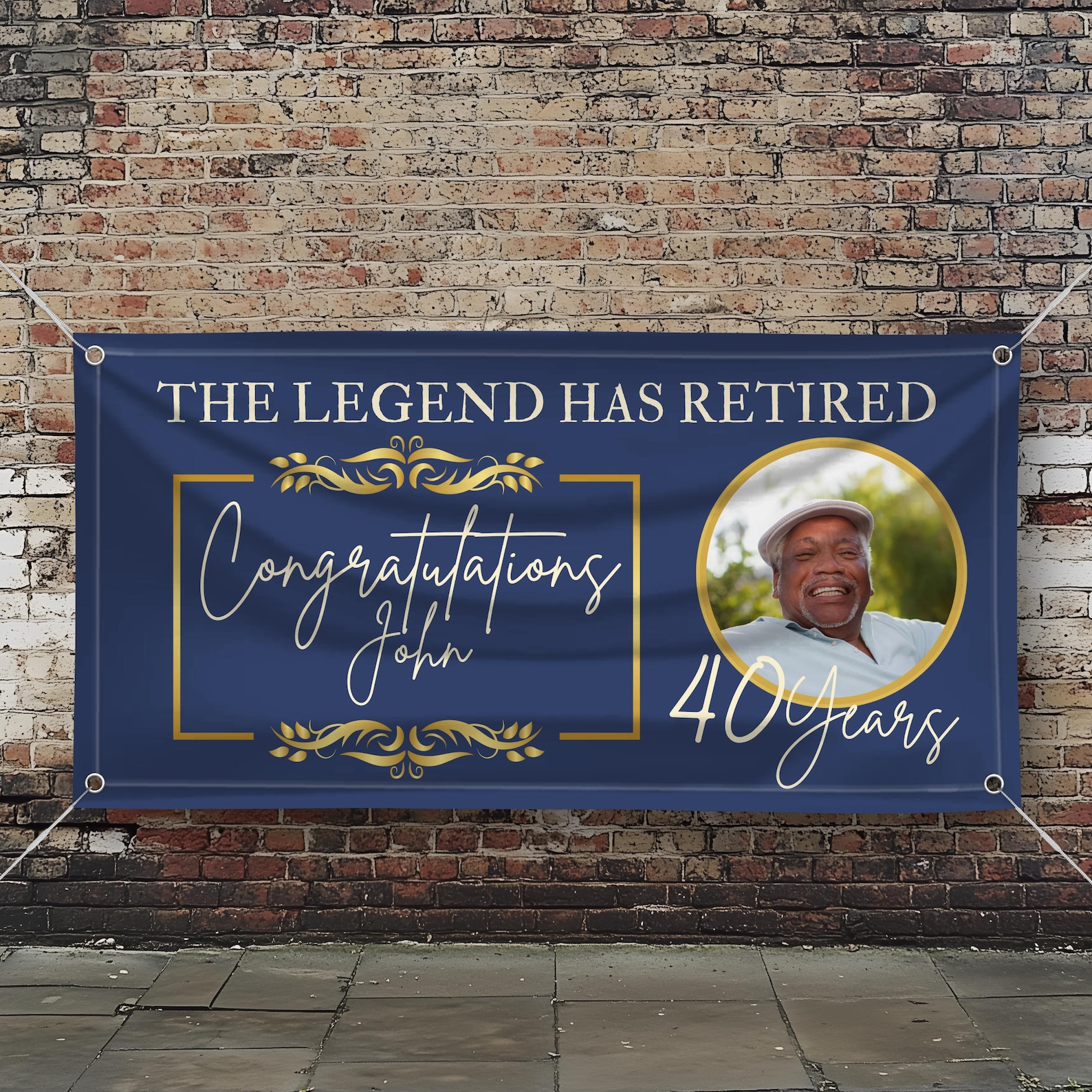 Custom Retirement Celebration Vinyl Banner, Customizable Retirement ...
