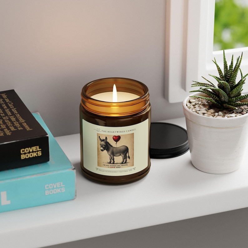 Love You Candle Gift, Donkey Lovers Gift Idea, Anniversary Candle for ...
