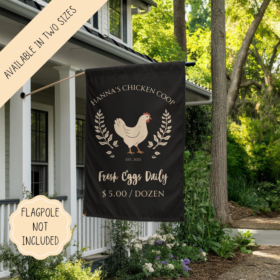 Custom Chicken Farm Banner, Custom Homestead, Personalized Fresh ...