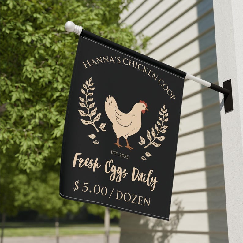 Custom Chicken Farm Banner, Custom Homestead, Personalized Fresh ...