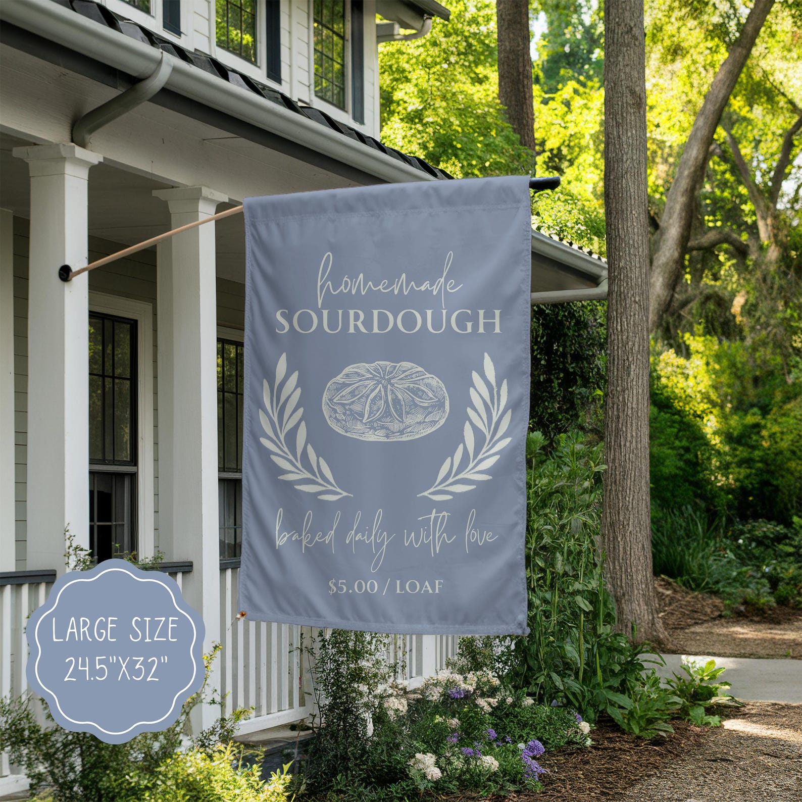Customizable Sourdough Bread Banner, Homestead Baked Goods Flag ...