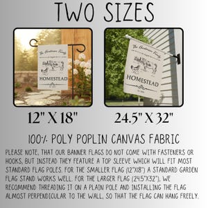 Customizable Homestead Banner, Farmhouse Flag, Personalized Family Farm ...