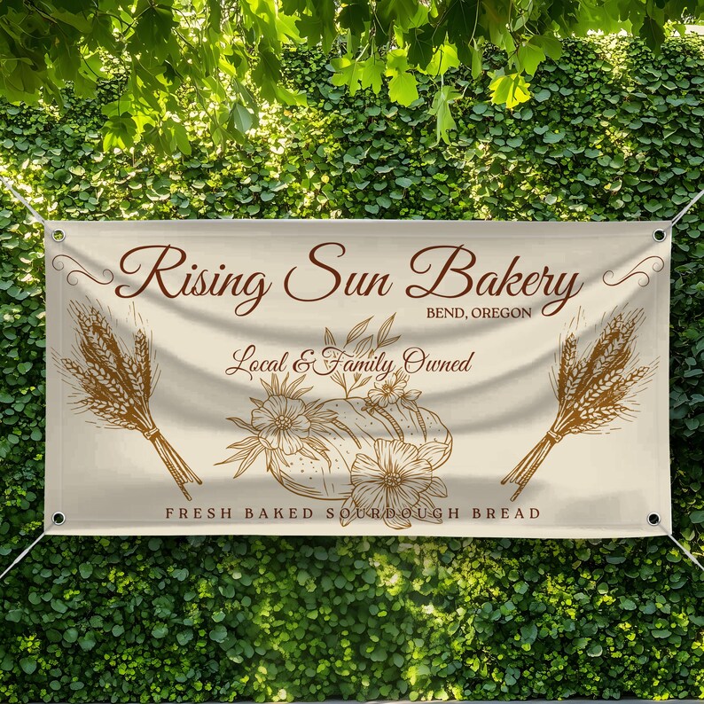 Custom Bakery Banner, Sourdough Vinyl Banner, Customized Bread Farm ...
