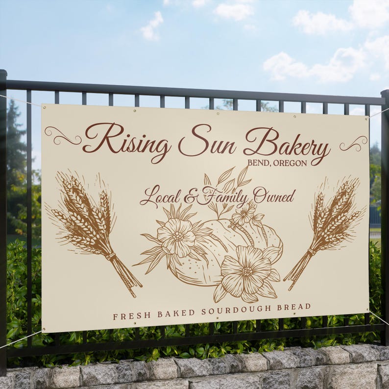 Custom Bakery Banner, Sourdough Vinyl Banner, Customized Bread Farm ...