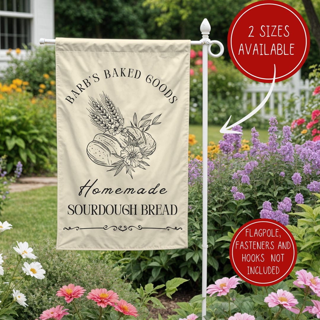 Customizable Sourdough Bread Banner, Homestead Baked Goods Flag ...