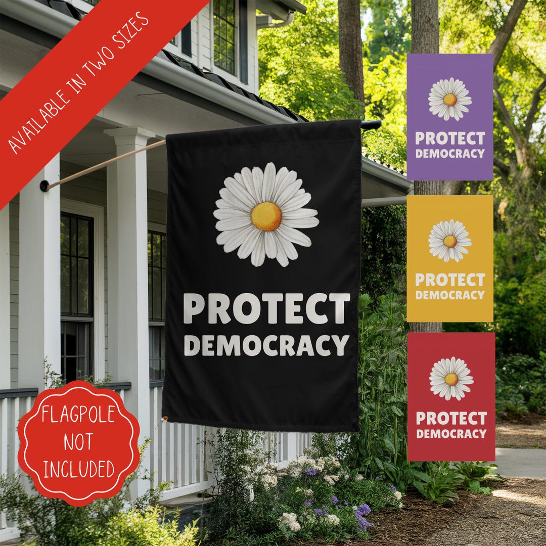 Protect Democracy Garden Flag, Resistance Banner, Political Yard Sign ...