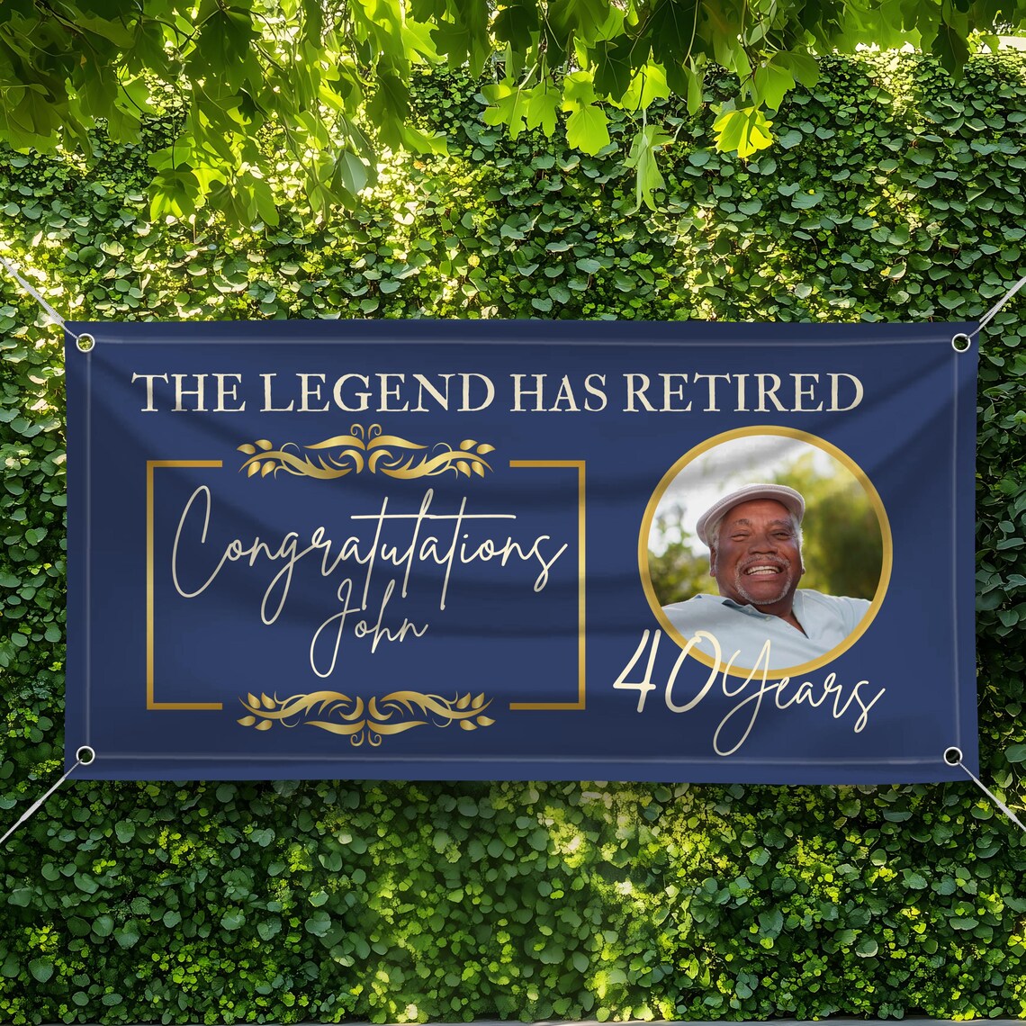 Custom Retirement Celebration Vinyl Banner, Customizable Retirement ...