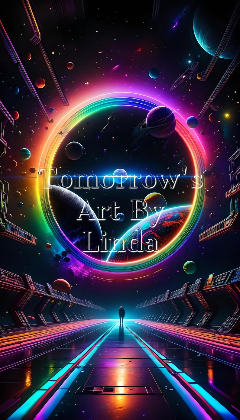 5 Neon Rainbow Colored Phone Wallpapers - Etsy