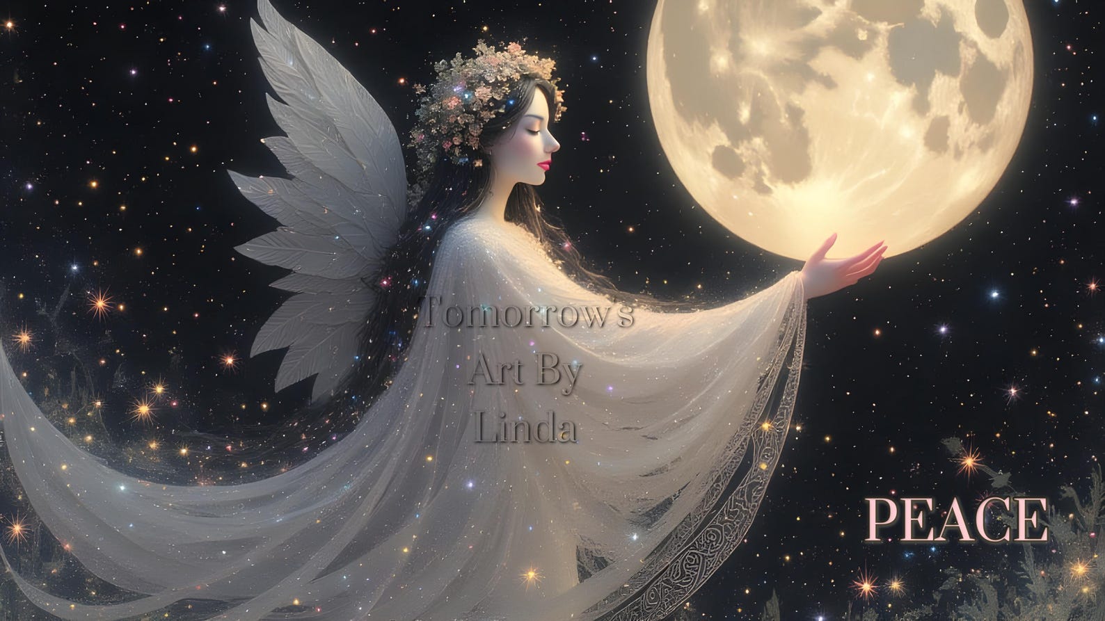 Holidays PEACE Angel Desktop Wallpaper - Etsy