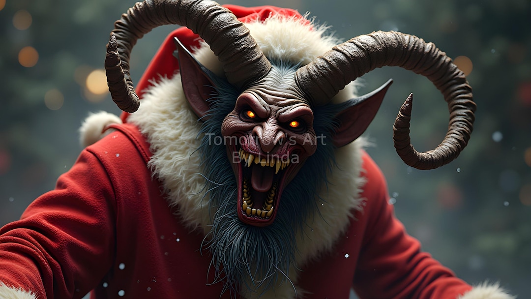 Krampus Horror Christmas Desktop Wallpaper - Etsy