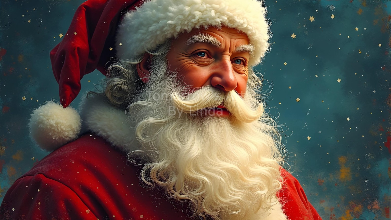 Traditional Santa Christmas Wallpaper - Etsy