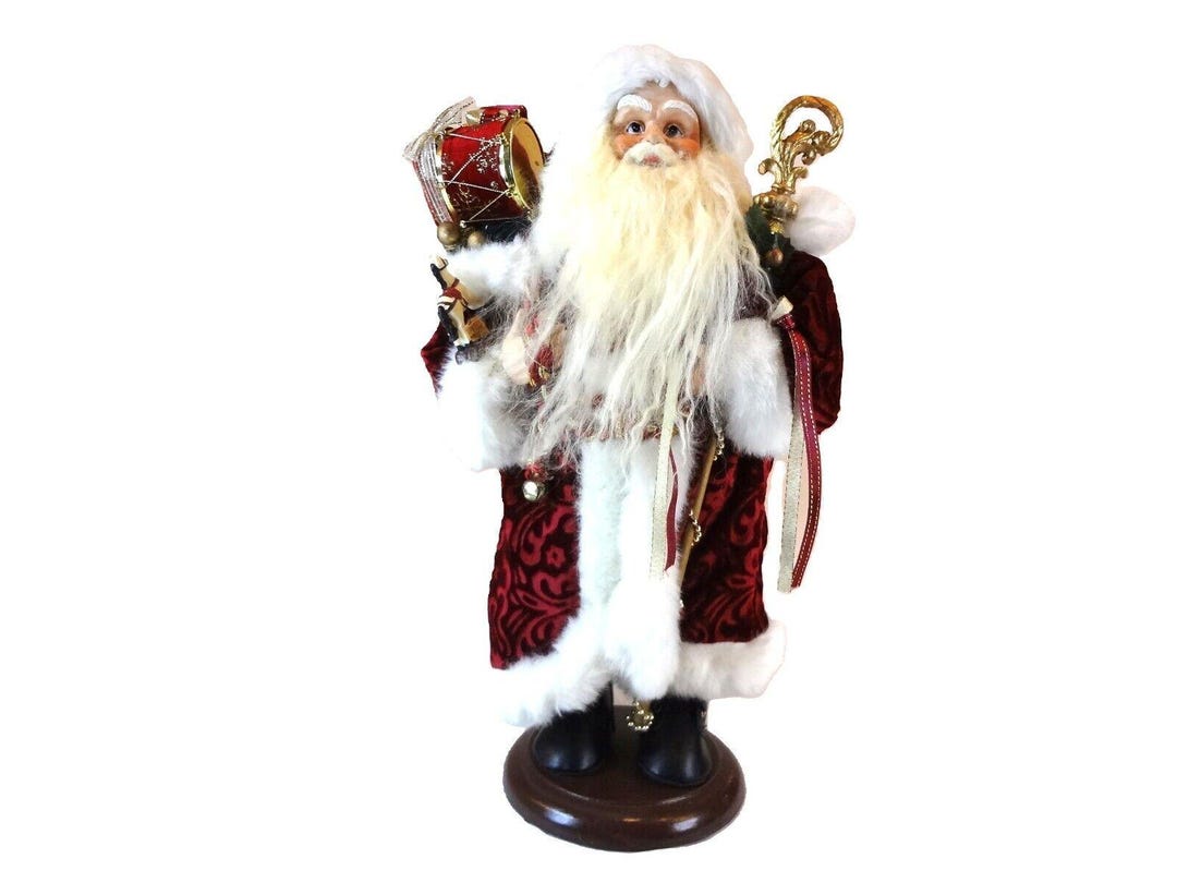 Santa Claus - in the Style of Bernard Claus-red and White- on Round ...