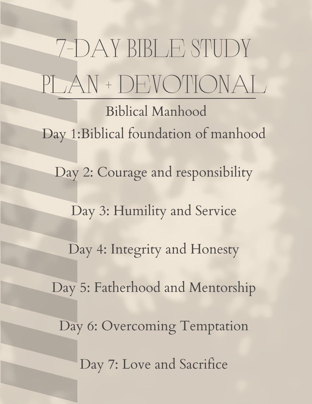 Devotional: 7-day Bible Study for Men | Explore Biblical Manhood ...