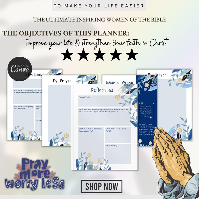 Women of the Bible Prayer Journal, Inspiring Journal, Daily Devotional ...