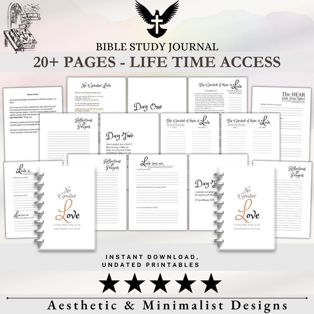 Bible-study Journal, Journaling Notebook, Religious Diary, Prayer ...