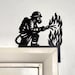 Firefighter Door Topper, Fireman Wall Art, Fire Department Office Decor ...