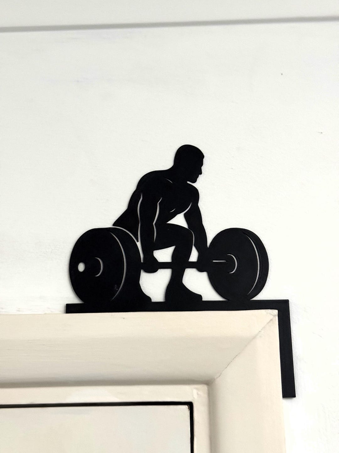 Deadlift Door Topper - Home Gym Decor - 3D Printed Powerlifting Wall ...