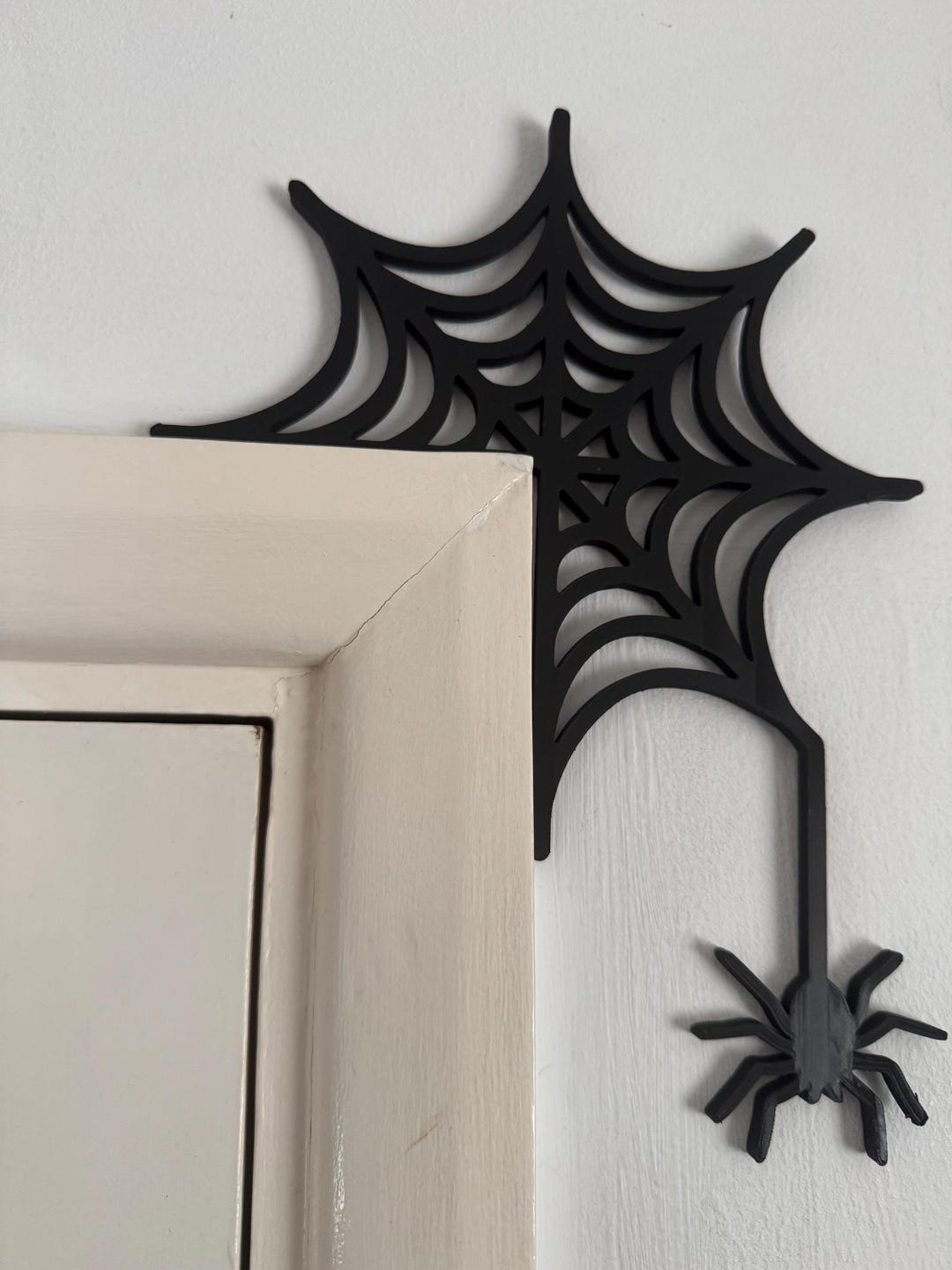 Spider Web Door Corner Decoration | Gothic Halloween Decor | Black Wall ...