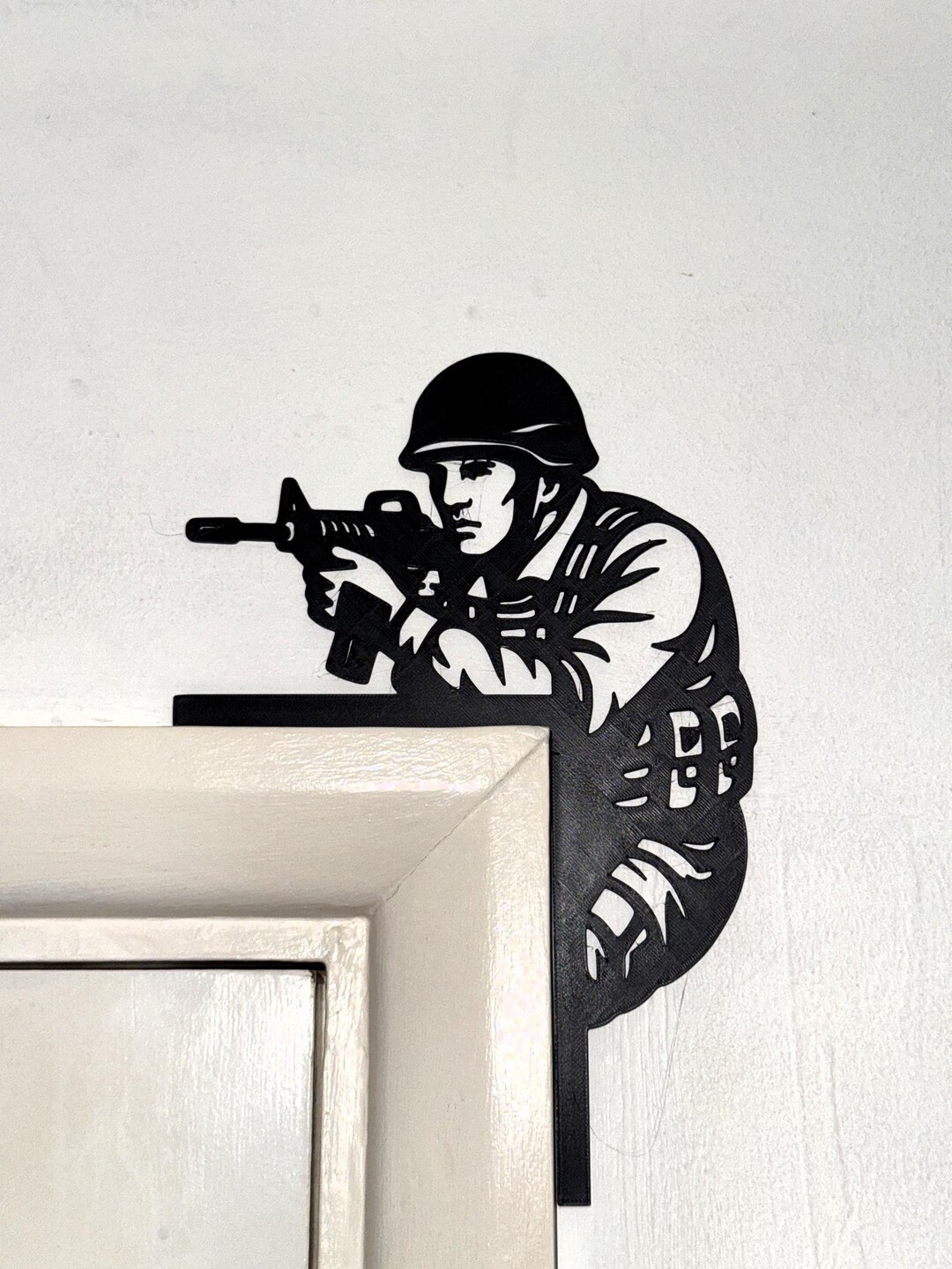 Soldier Door Topper, Military Veteran Wall Art Gift, Army Combat Office ...