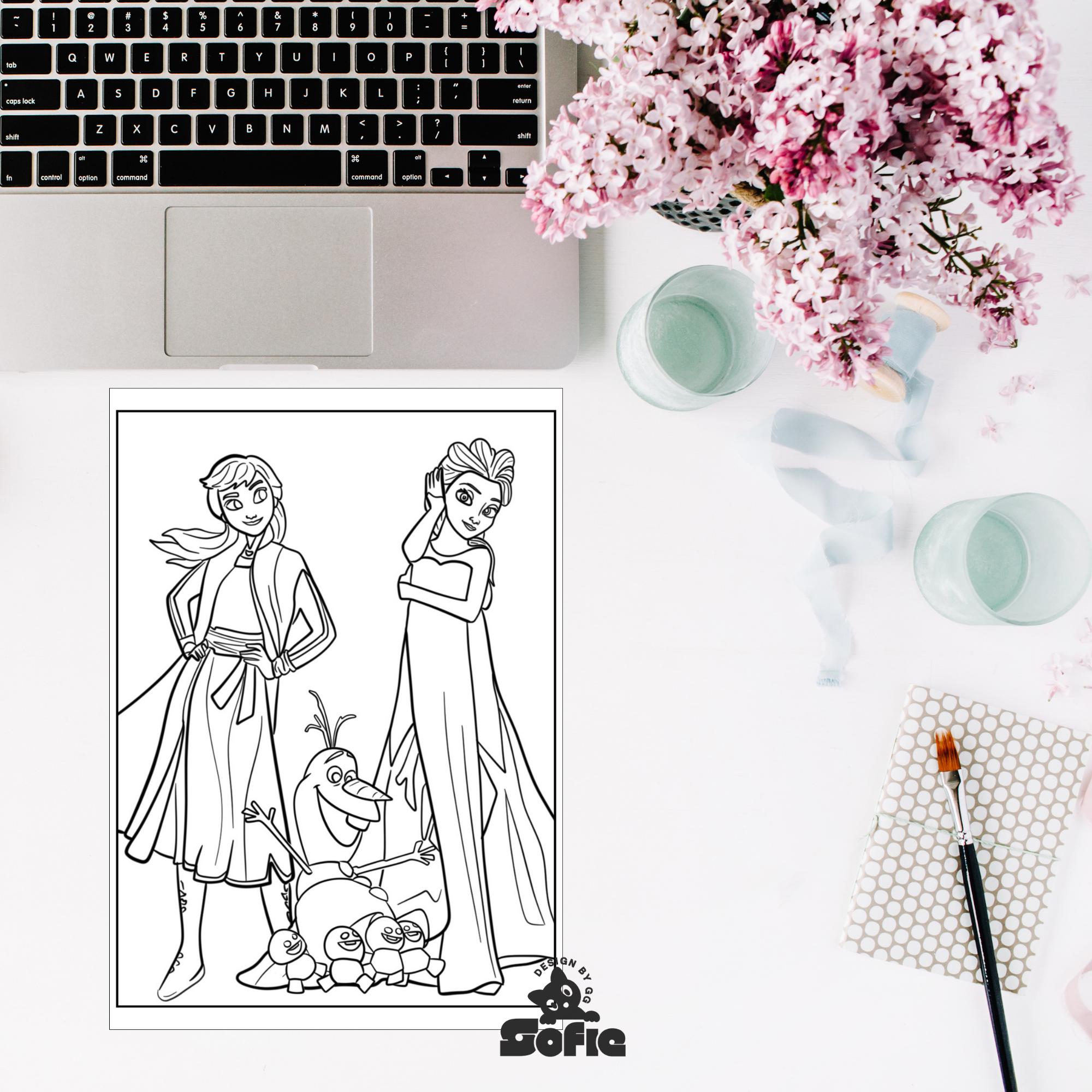 Frozen Coloring Page, Charecter Coloring, Printable, Frozen Activities ...